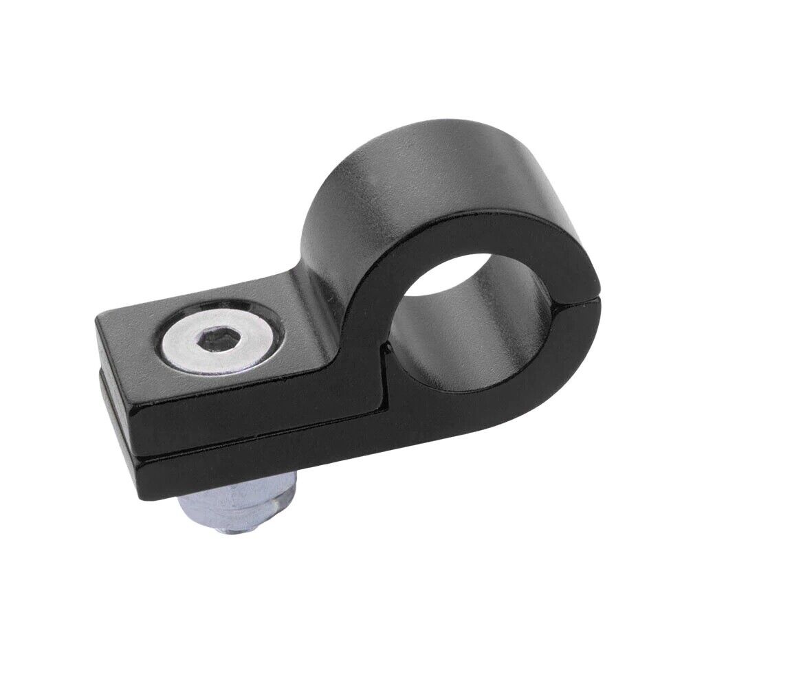 Black Billet Aluminium Hose Clamp / P Clips - Various Sizes (Fuel Brak ...